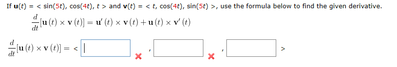 Solved If u(t) = and v(t)