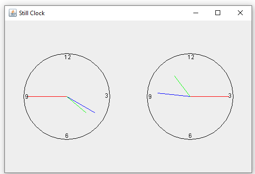 Write a program that displays two clocks via using | Chegg.com