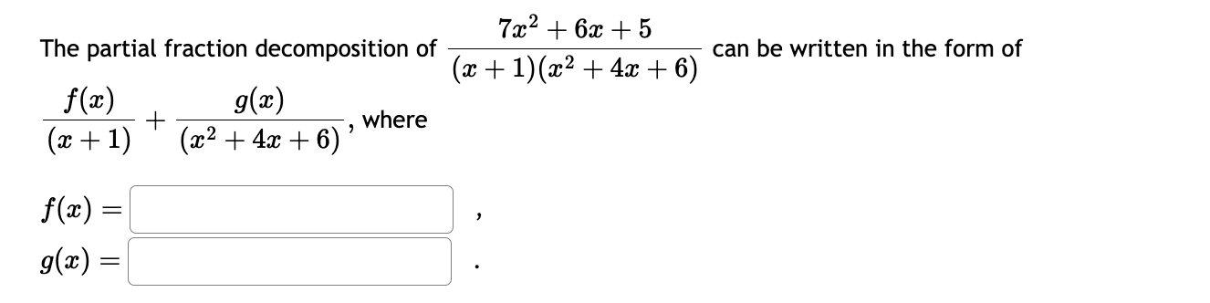 Solved The partial fraction decomposition of | Chegg.com