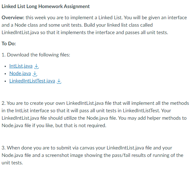 IntList.java : public interface IntList { public | Chegg.com