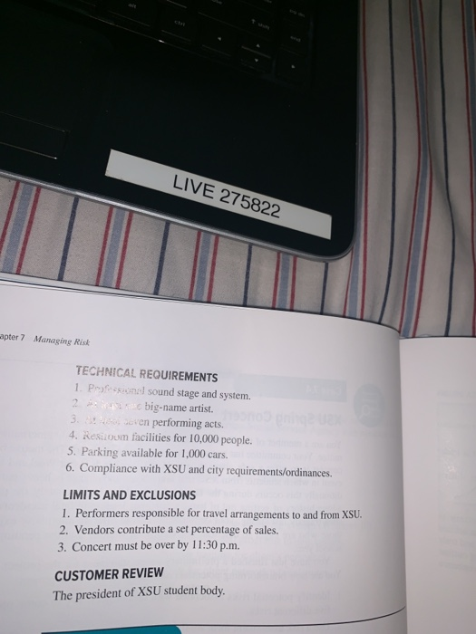 Solved Case 7.4 XSU Spring Concert You are a member of the X | Chegg.com