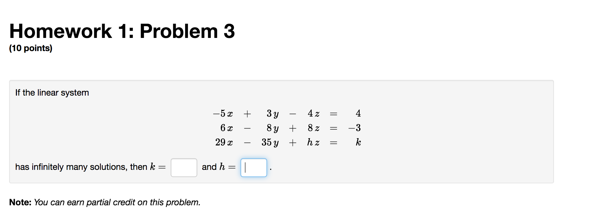 Solved Homework 1 Problem 3 10 Points If The Linear 8480