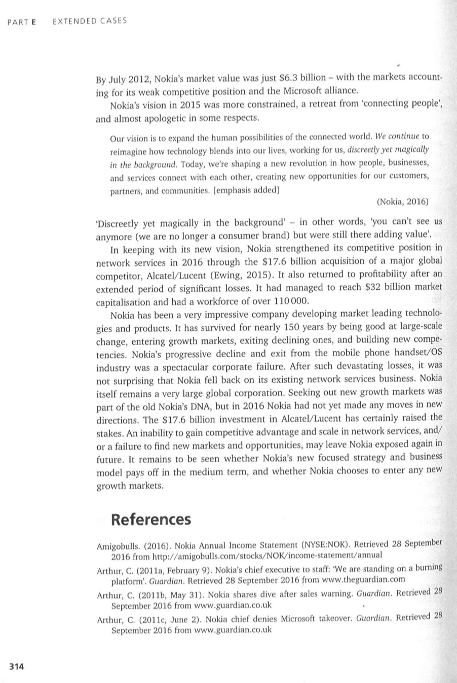 Solved NOKIA Nokia originated in 1865 as a wood pulp mill in | Chegg.com