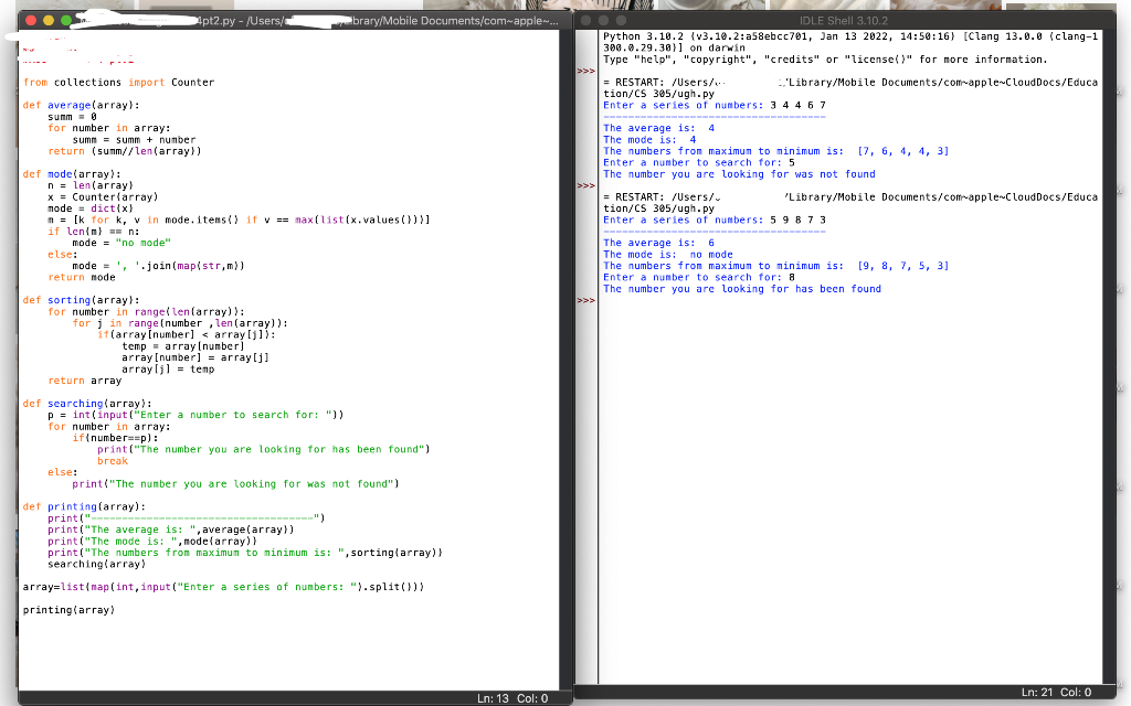 Solved www. from collections import Counter def average | Chegg.com