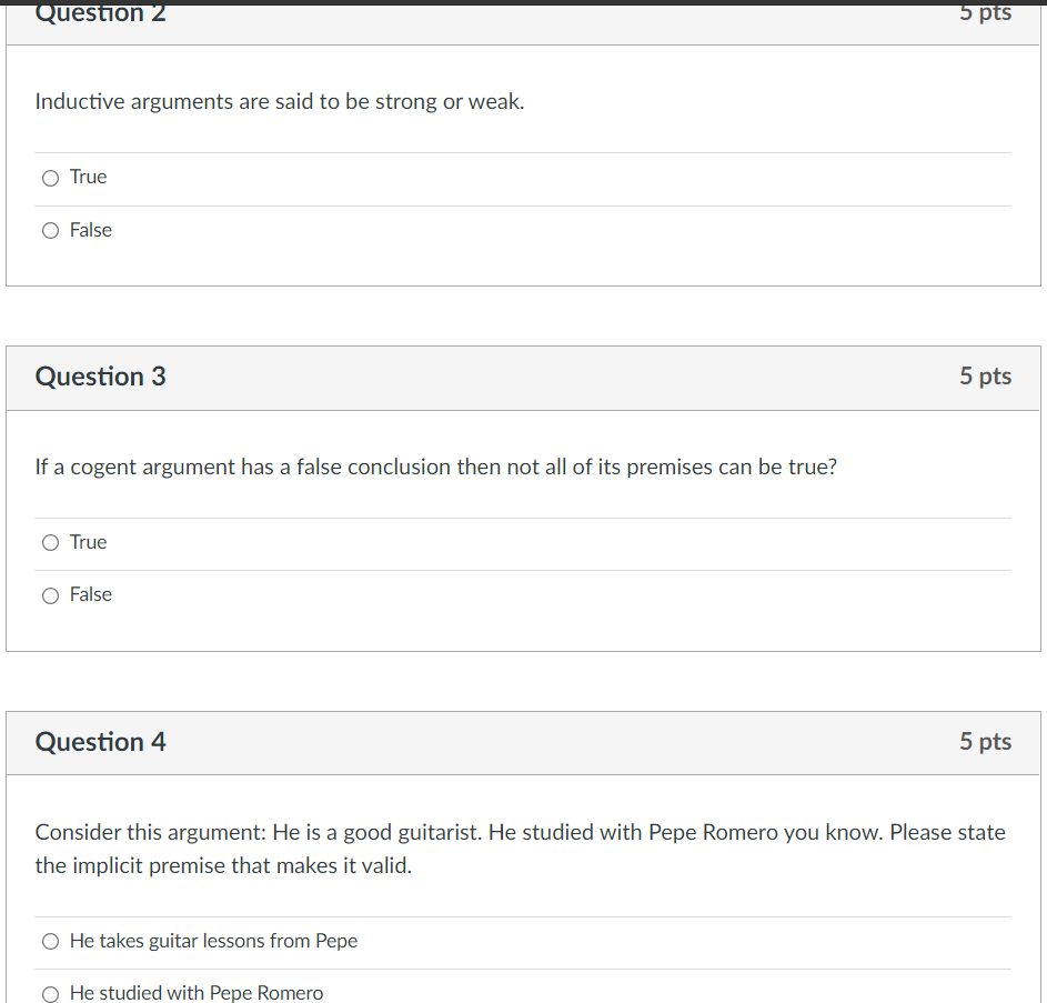 Solved Question 2 5 pts Inductive arguments are said to be | Chegg.com