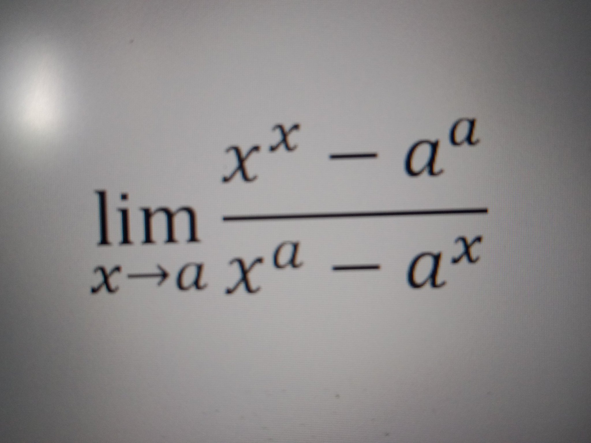 Solved limx→axa−axxx−aa | Chegg.com