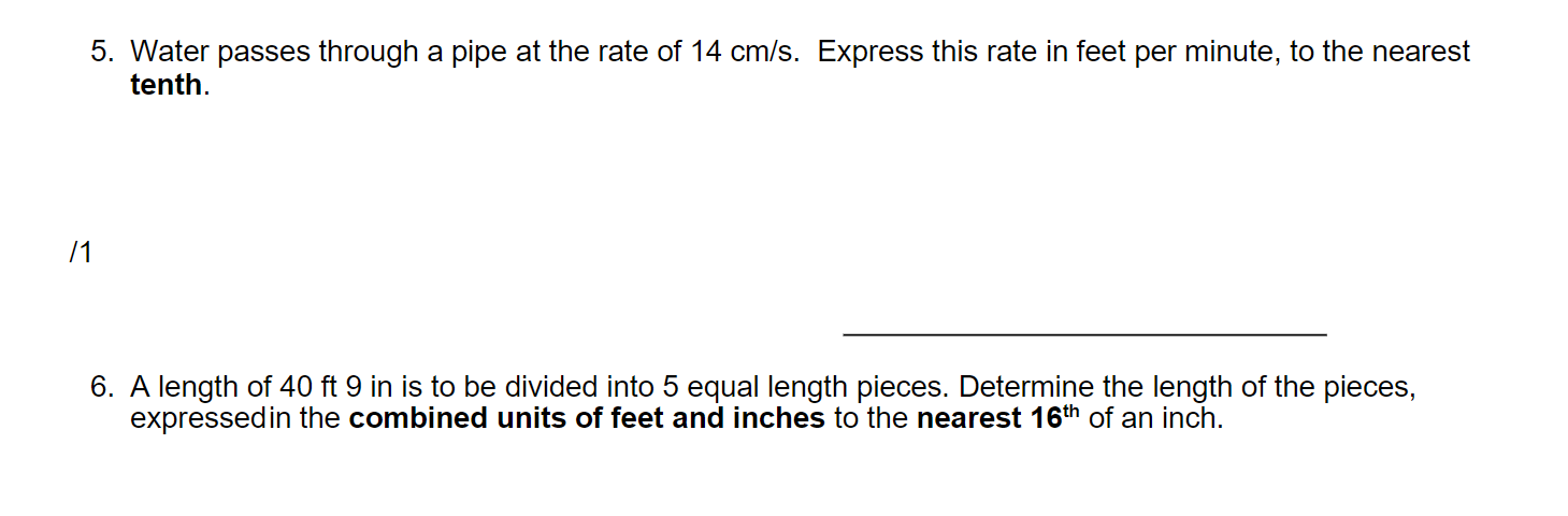 Solved 5. Water passes through a pipe at the rate of 14 | Chegg.com