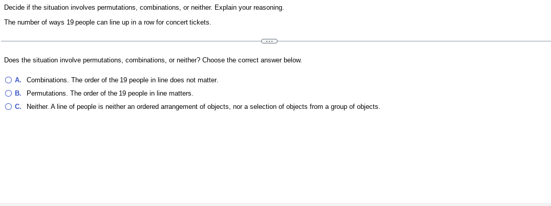 Solved Decide if the situation involves permutations, | Chegg.com