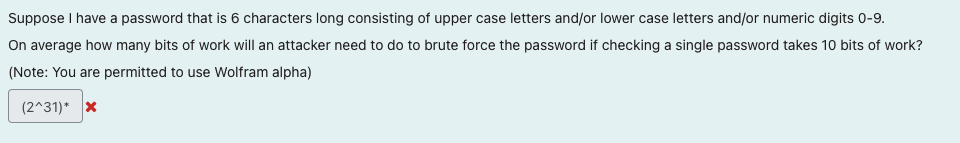 Solved Suppose I have a password that is 6 characters long | Chegg.com