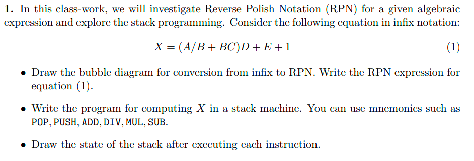 Solved 1. In this class-work, we will investigate Reverse | Chegg.com