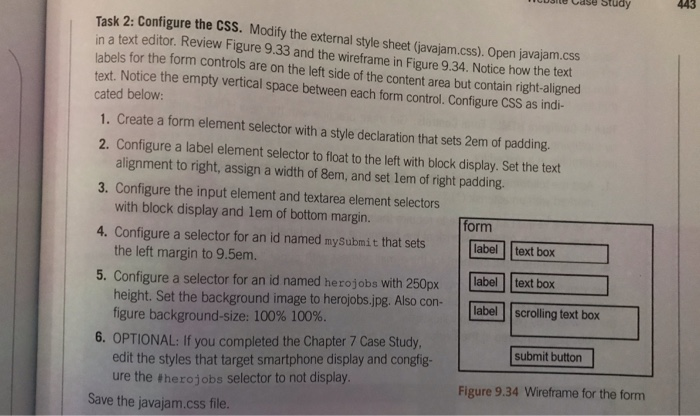 Solved 443 Dsile Case Study Task 2: Configure the CSS. | Chegg.com