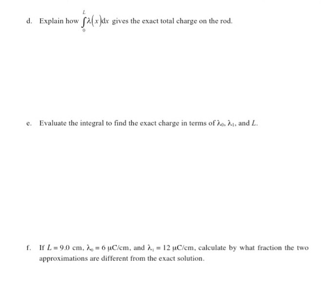 Solved 2-102 1. Consider a non-uniformly charged rod with | Chegg.com