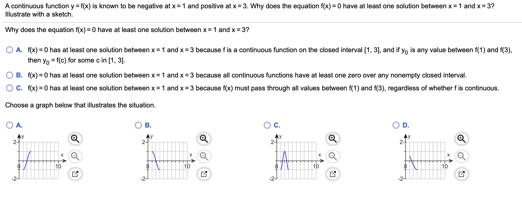 Solved A continuous function y = f(x) is known to be | Chegg.com