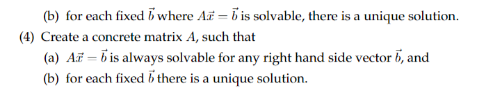 Solved (3) Create a concrete matrix A, such that (a) AT = is | Chegg.com