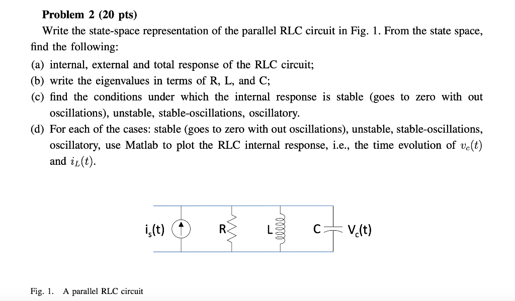 Solved Problem 2 20 Pts Write The State Space