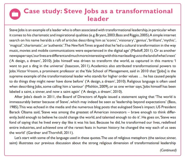Solved Steve Jobs is an example of a leader who is often | Chegg.com