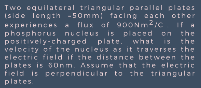 Solved on Two equilateral triangular parallel plates (side | Chegg.com