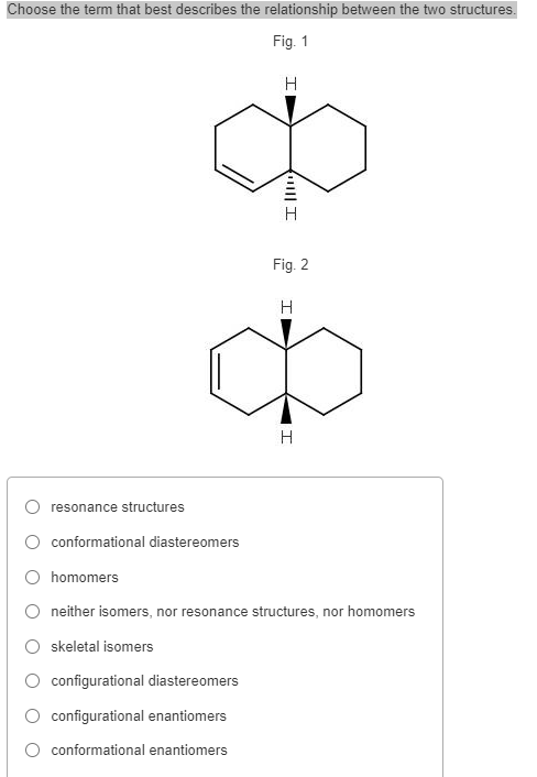 Solved Choose the term that best describes the relationship | Chegg.com