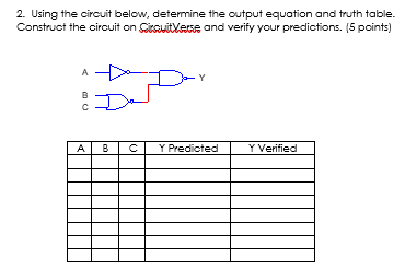 Solved 2. Using the circuit below, determine the output | Chegg.com