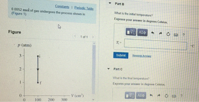 Solved Part B What is the initial temperature? Express your | Chegg.com