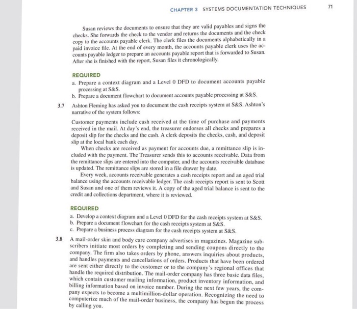 Solved 71 CHAPTER 3 SYSTEMS DOCUMENTATION TECHNIQUES Susan | Chegg.com
