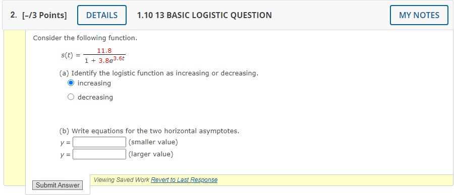 Solved Consider the following function. s(t)=1+3.8e3.6t11.8 | Chegg.com