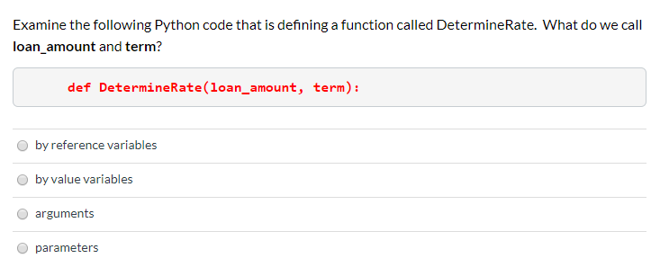 Solved Examine the following Python code that is defining a | Chegg.com