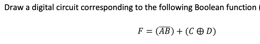 Solved Draw a digital circuit corresponding to the following | Chegg.com