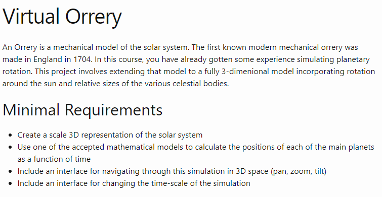 Java project: simulating solar system. This project | Chegg.com