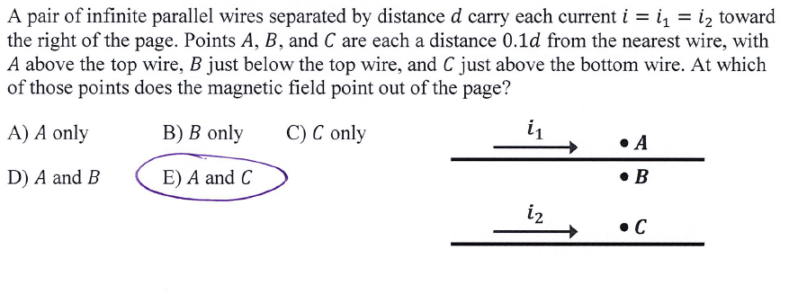 Solved A pair of infinite parallel wires separated by | Chegg.com