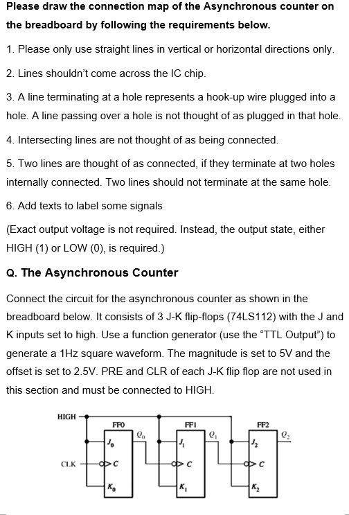 Solved Please draw the connection map of the Asynchronous | Chegg.com