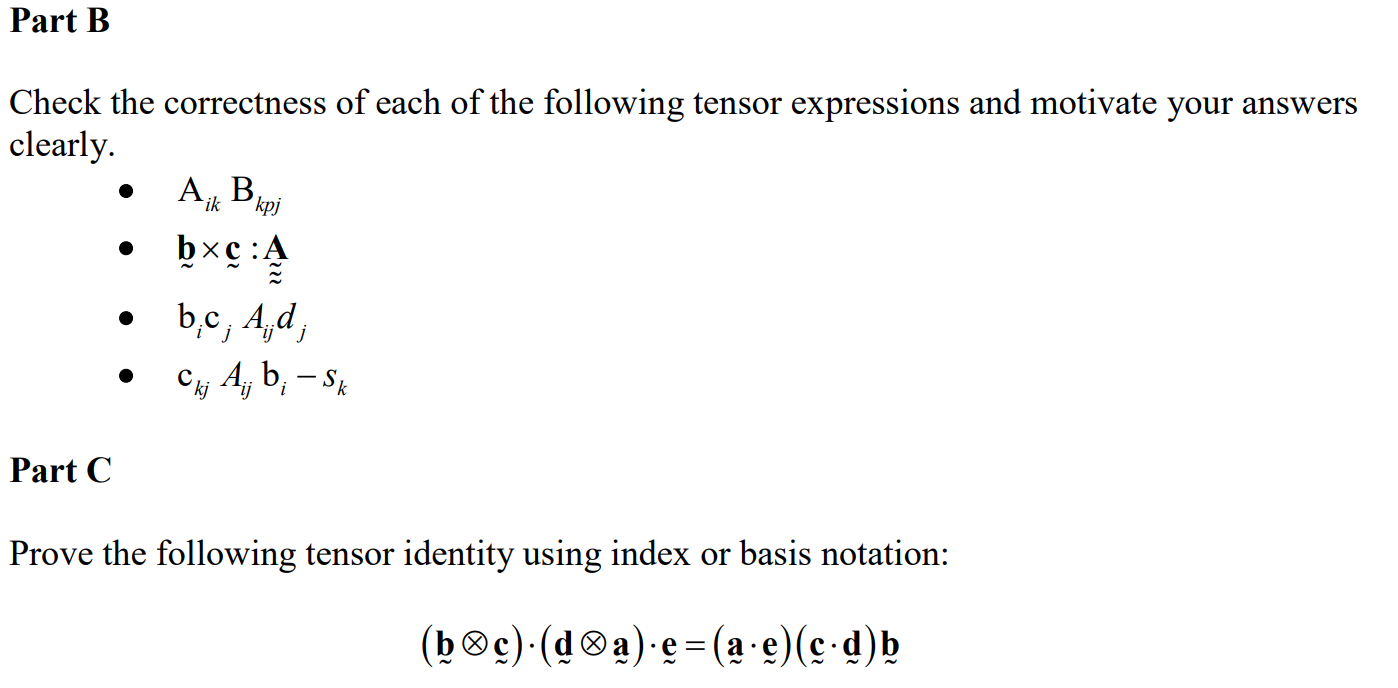 Solved Part B Check the correctness of each of the following | Chegg.com