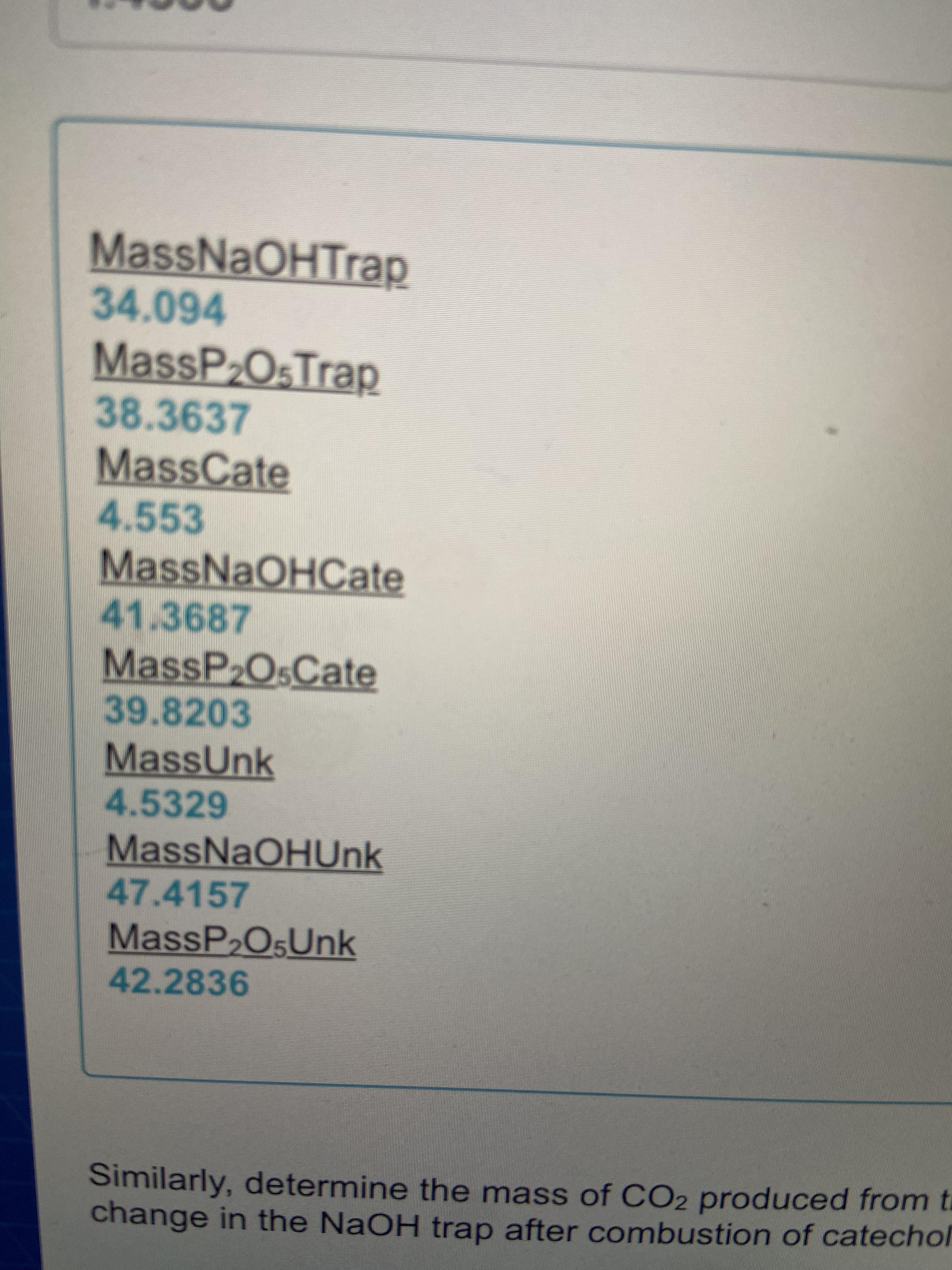 Solved MassNaOHTrap34.094Mass P2O5 | Chegg.com