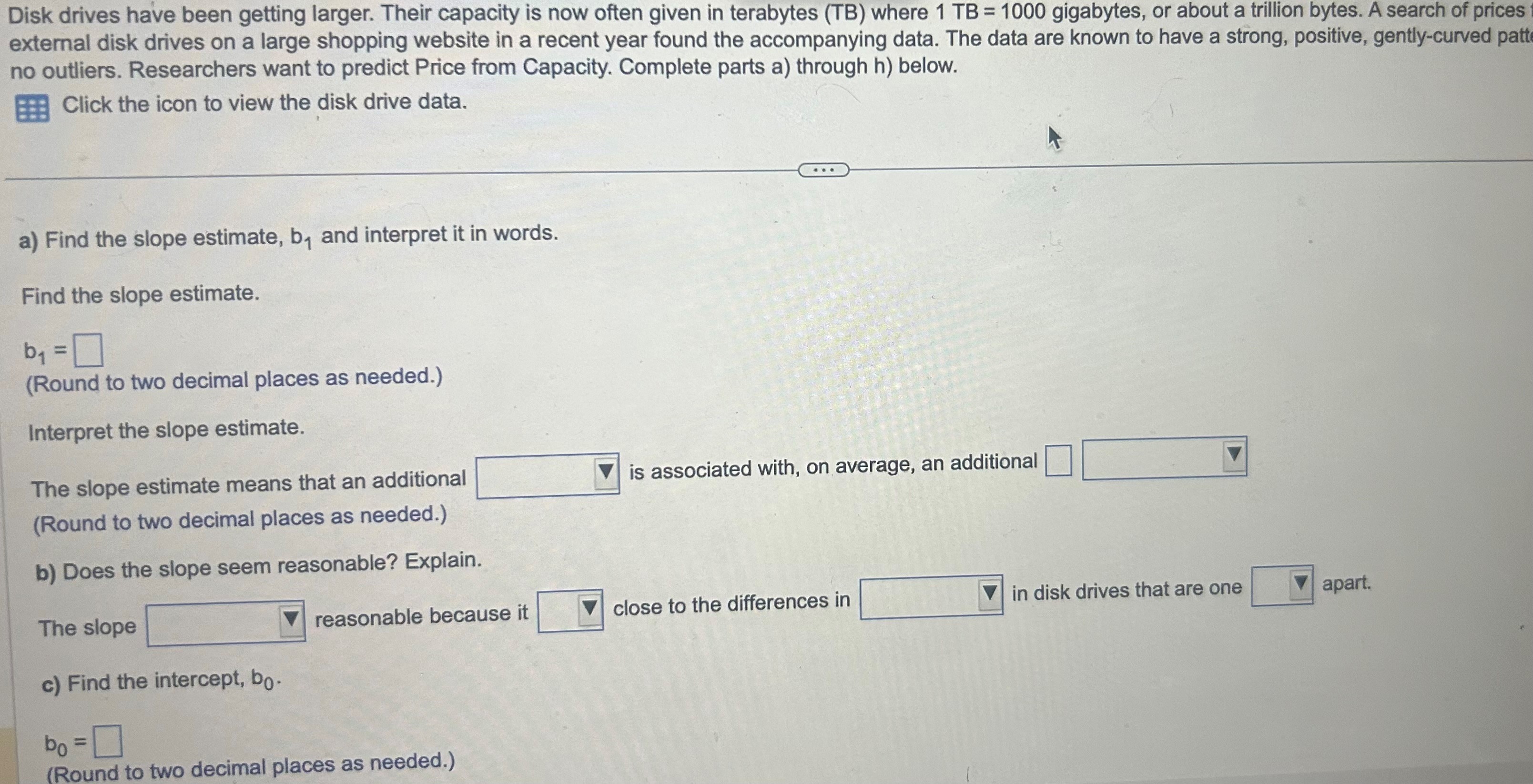 Solved Disk drives have been getting larger. Their capacity | Chegg.com