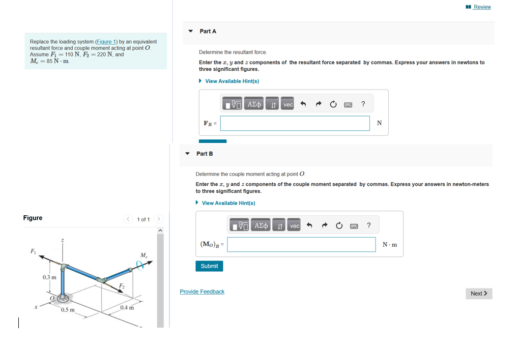 Solved Replace the loading system (Figure 1) by an | Chegg.com