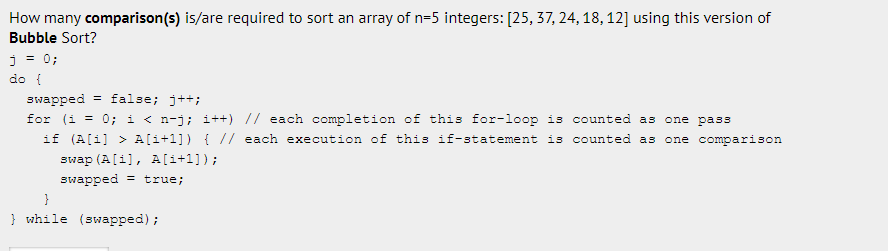 Solved How many comparison(s) is/are required to sort an | Chegg.com