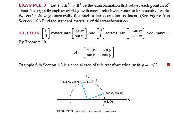 Solved EXAMPLE 3 Let T R2 R2 be the transformation that | Chegg.com