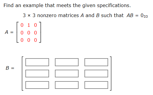 Solved Find an example that meets the given specifications. | Chegg.com
