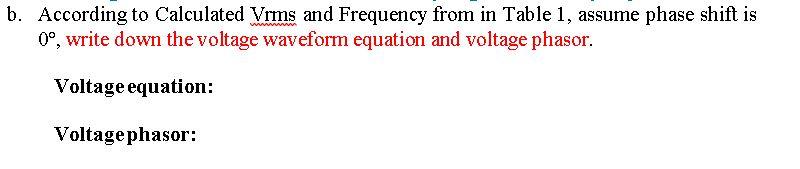 Solved Table 1: Vpp 4.08V Oscilloscope Calculated DMM DC | Chegg.com