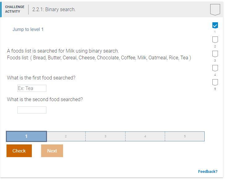 Solved CHALLENGE ACTIVITY 2.2.1: Binary search Jump to level | Chegg.com