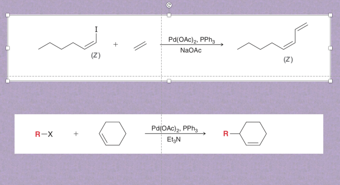 Solved I + Pd(OAc)2, PPhz NaOAC (2 ) (Z) R-X + Pd(OAc)2, | Chegg.com
