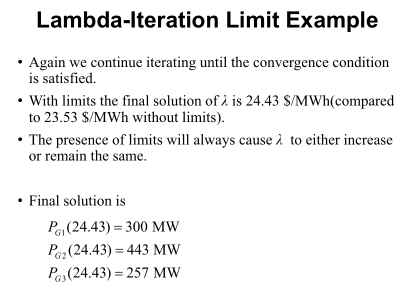 Solved Lambda-Iteration Gen Limit Example • In the previous | Chegg.com