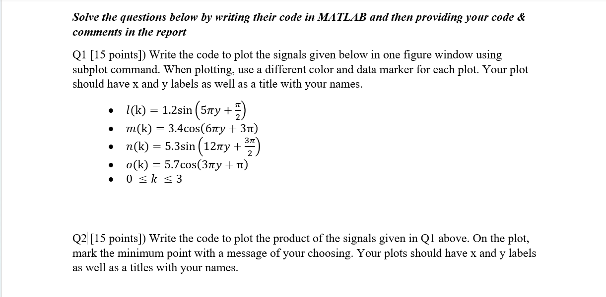 Solved Solve the questions below by writing their code in | Chegg.com