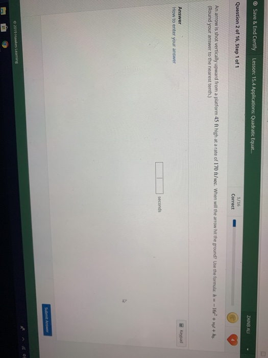 Solved O Save & End Certify Lesson: 15.4 Applications: | Chegg.com