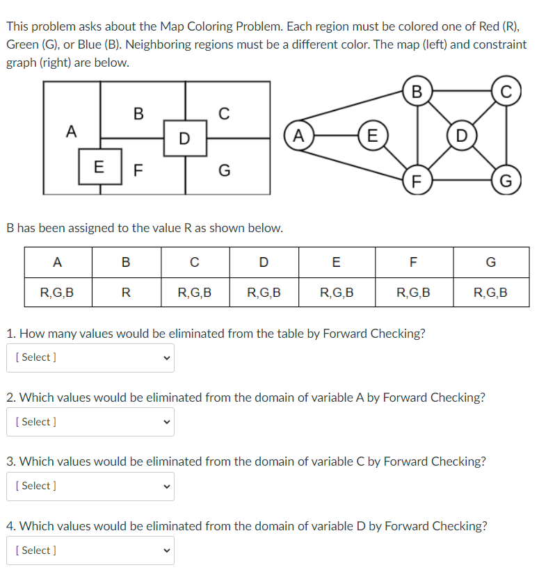 Solved This problem asks about the Map Coloring Problem. | Chegg.com