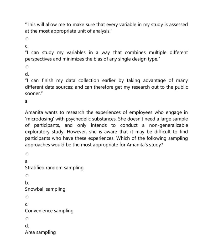 Solved 1 Jessica is collecting interview data from several | Chegg.com