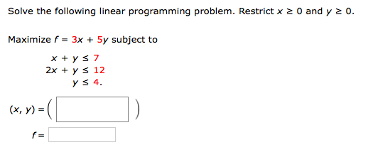 Solved Set up the simplex matrix used to solve the linear | Chegg.com