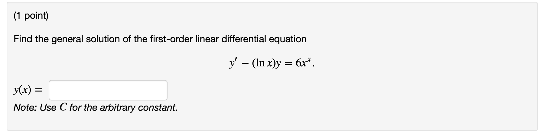 Solved Find the general solution of the first-order linear | Chegg.com