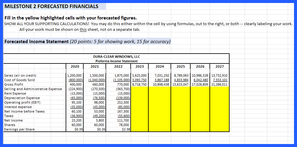 Solved SHOW ALL YOUR SUPPORTING CALCULATIONS! You may do | Chegg.com