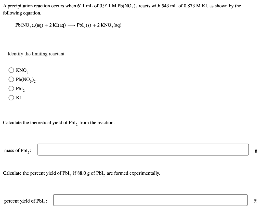 Solved Consider the reaction. CaCl2 (aq) + K2CO3(aq) CaCO3 + | Chegg.com